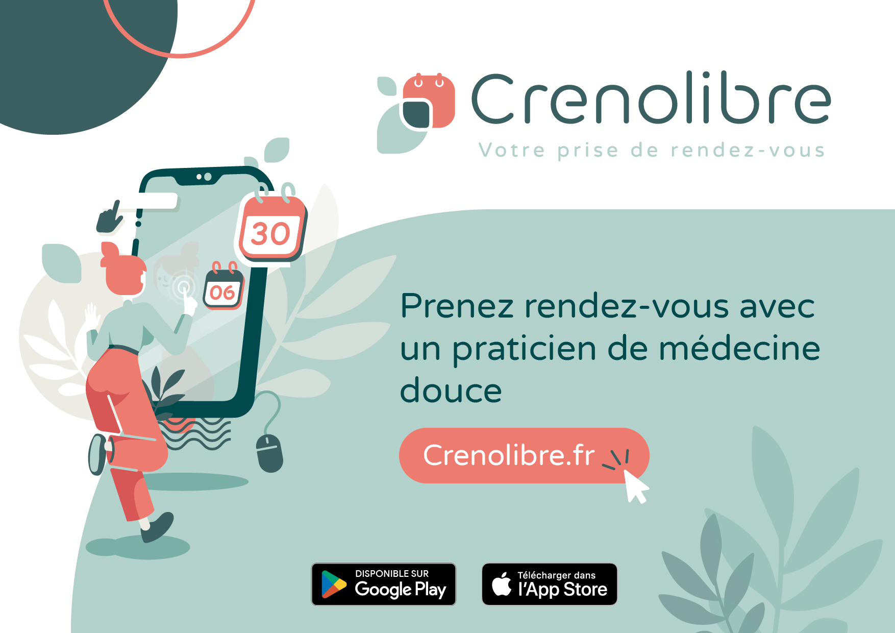 CRENOLIBRE : Prenez rendez-vous en ligne avec un thérapeute de médecine douce